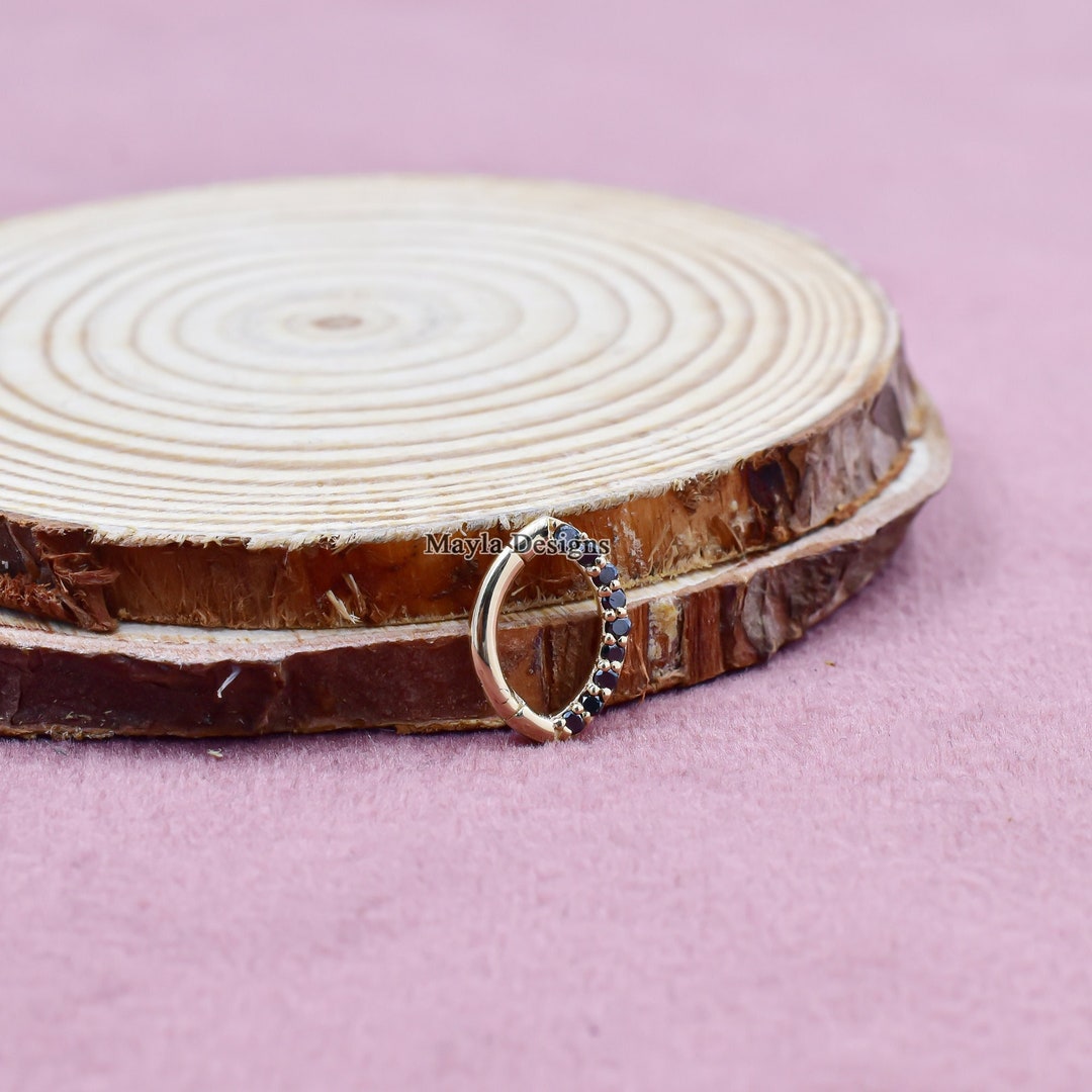 14k Rose Gold Clicker Lock, Diamond Charm Holder Lock, Marque Shape ...