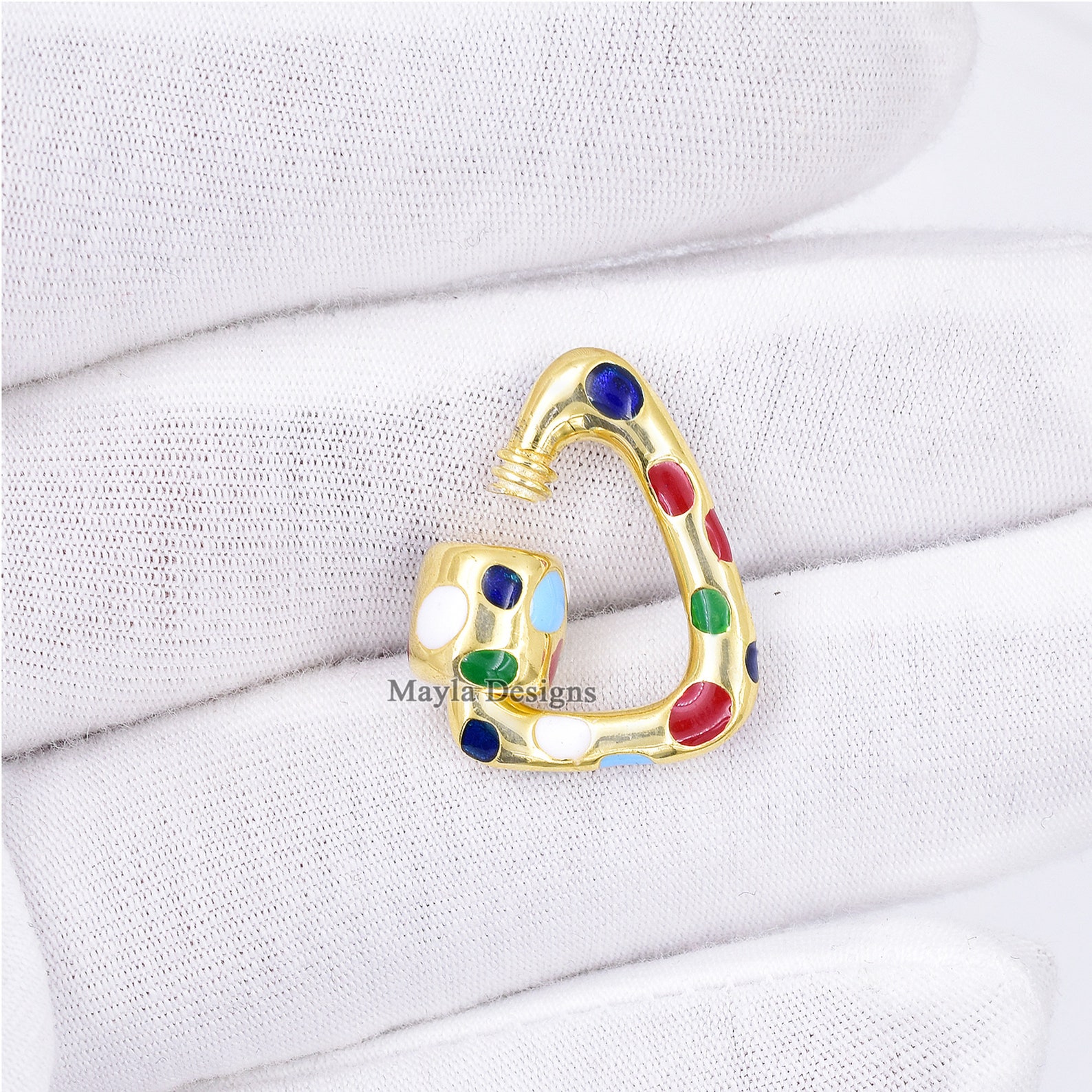 Enamel Triangle Carabiner Lock Designer Multi Enamel Triangle - Etsy