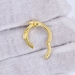 9k Solid Gold Snake Lock Enhancer, Carving Snake Charm Holder, Gold ...