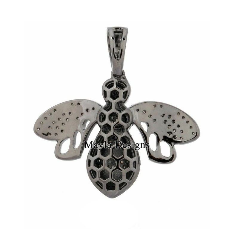 Pave Diamond Insect Pendant 925 Silver Diamond Insect | Etsy