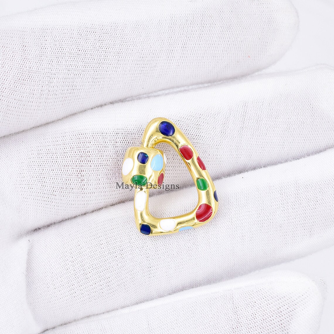 Enamel Triangle Carabiner Lock Designer Multi Enamel Triangle - Etsy