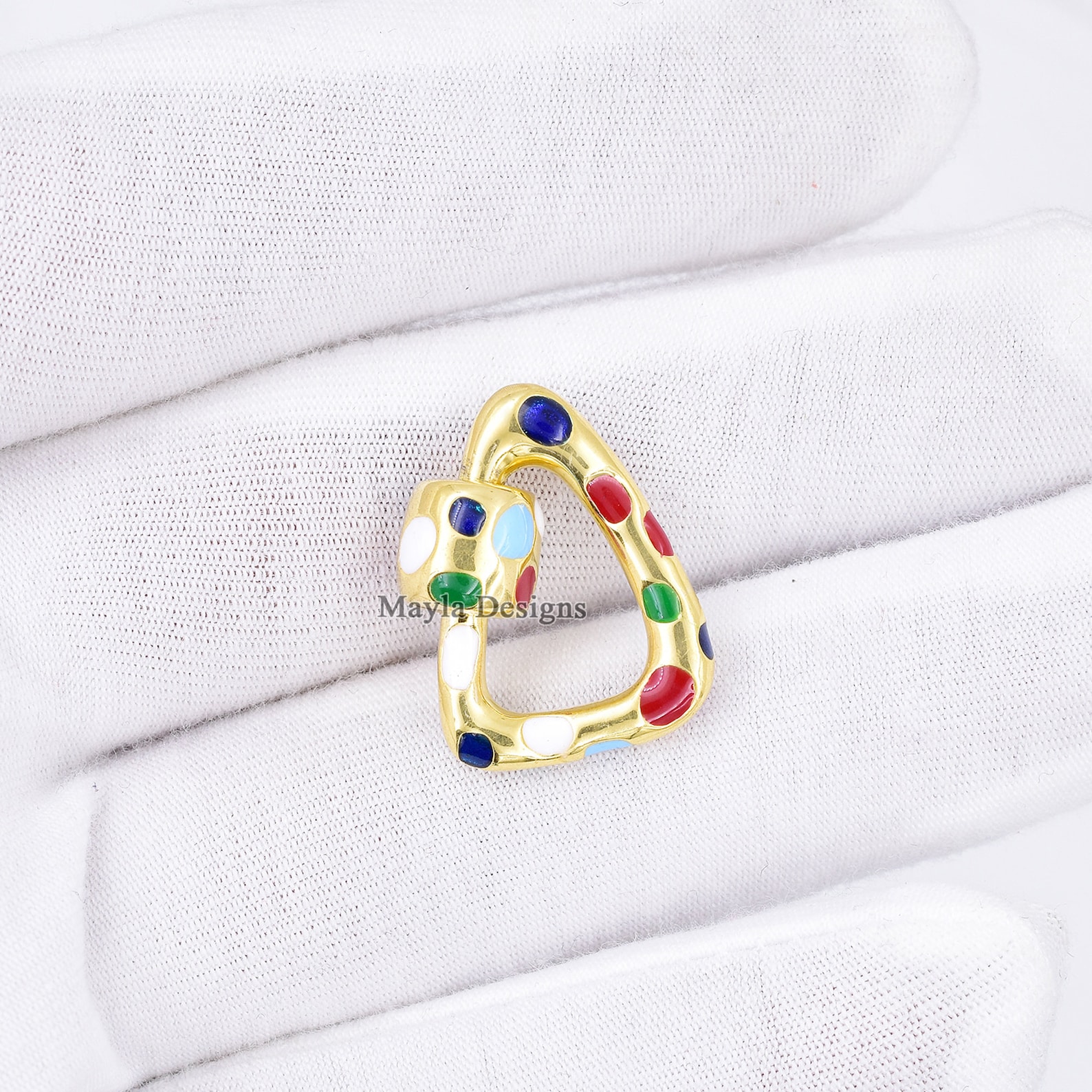 Enamel Triangle Carabiner Lock Designer Multi Enamel Triangle - Etsy