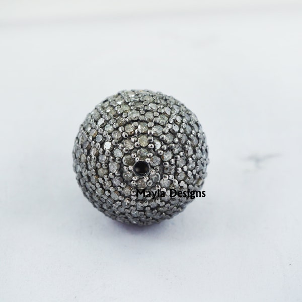 Pave Diamond Beads - Etsy