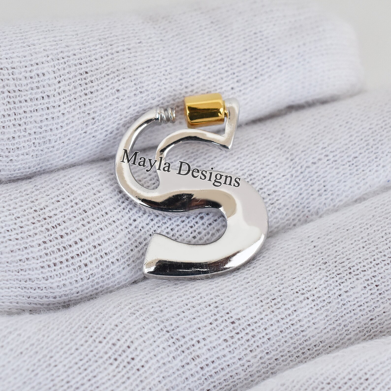 All Letter Carabiner Lock Custom S Letter Carabiner Lock 925 - Etsy