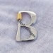 Letter B Alphabet Carabiner Lock, 925 Silver Carabiner Letter Lock ...