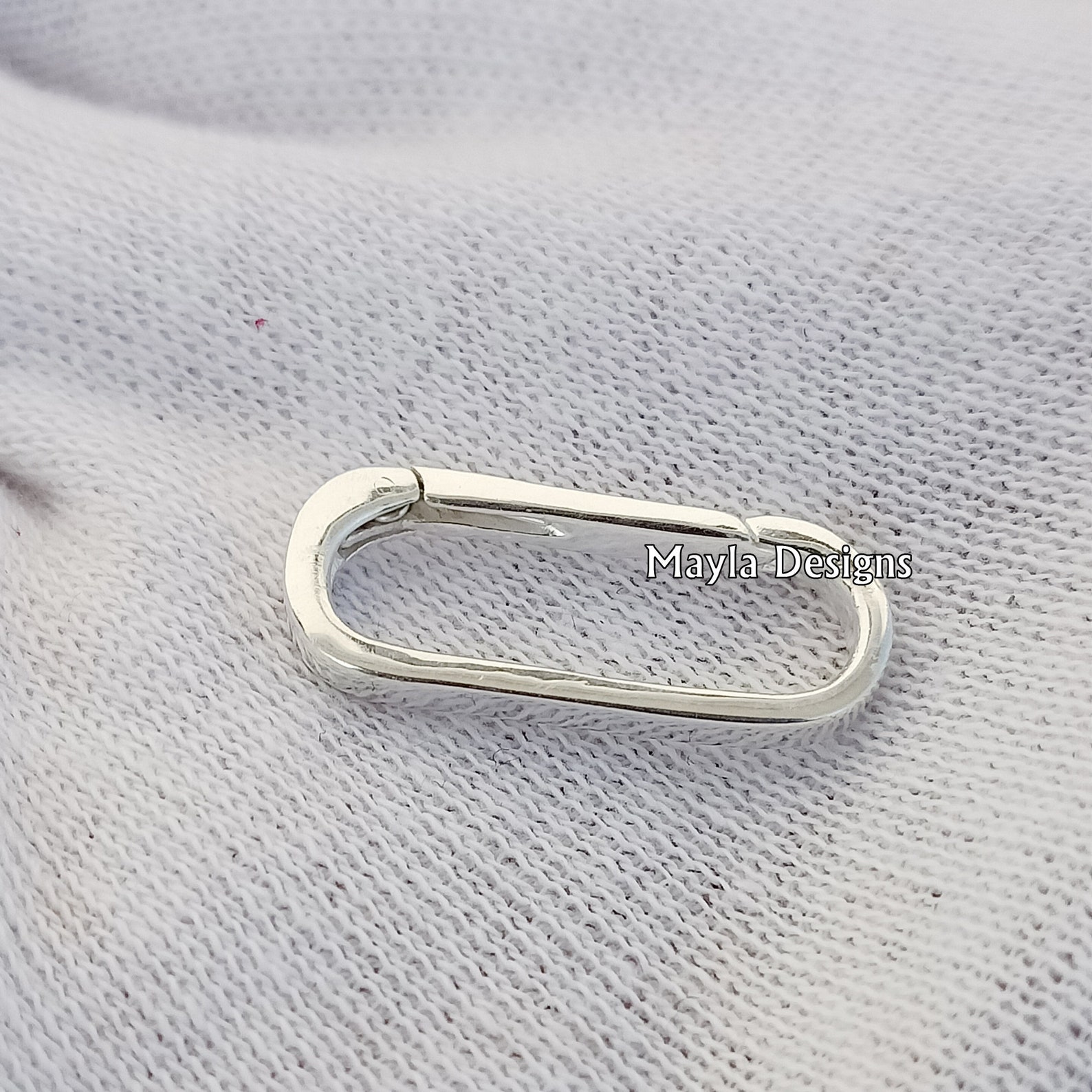 925 Silver Link Snap Lock Plain Link Clasp Lock Silver Push - Etsy