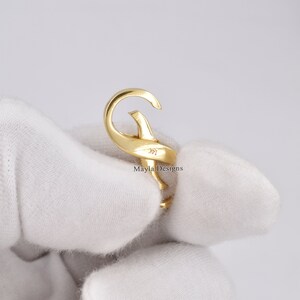 14K Solid Gold Infinity Enhancer, Plain Gold Infinity Charm Holder Lock ...