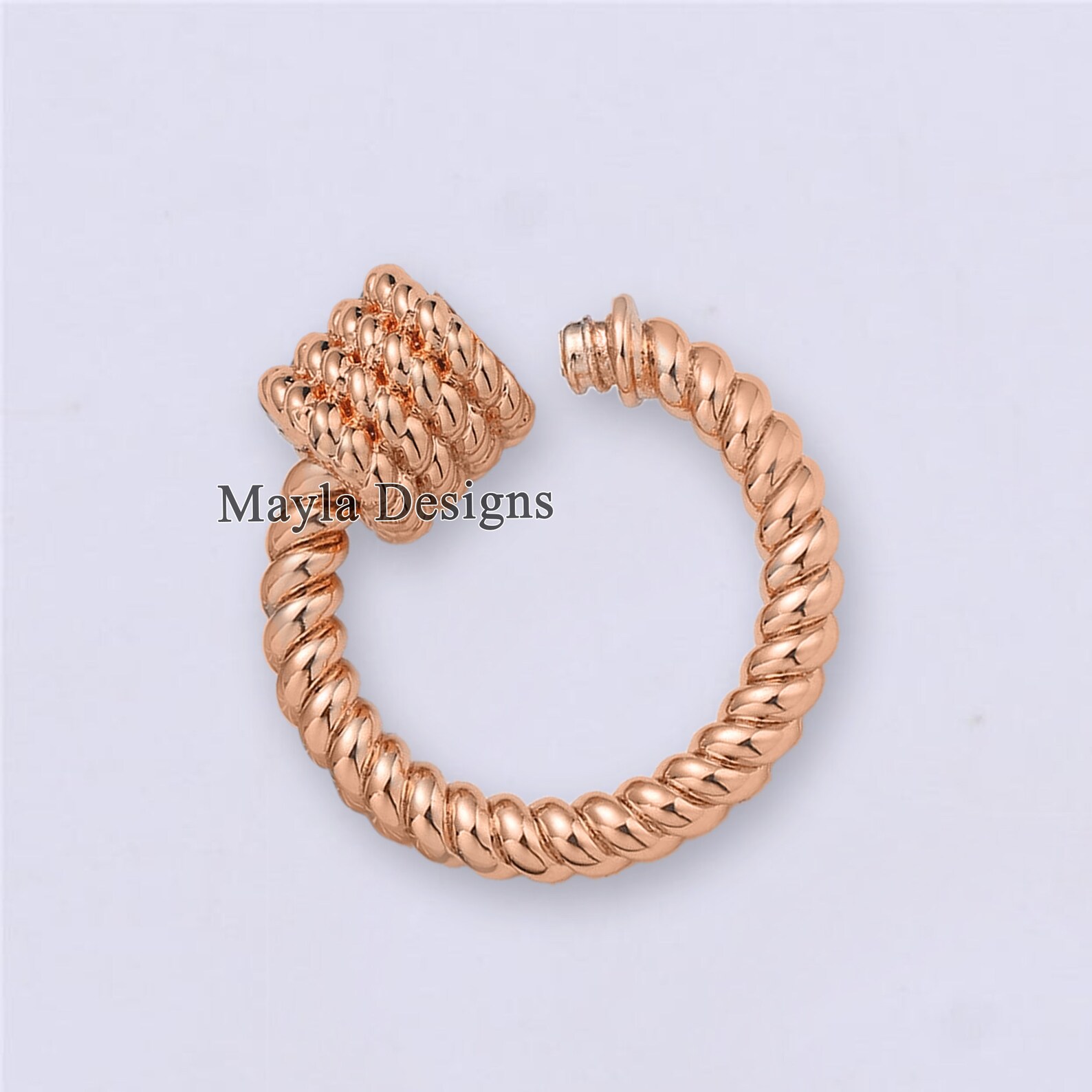 Twisted Wire Carabiner Lock Round Carabiner Lock 14k Gold | Etsy