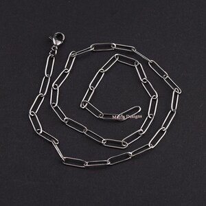 14k Yellow Gold Veermeil Paper Clips Chain Necklace, 925 Silver Vermeil ...