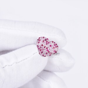 Valentine Day Rings Heart Ring Jewelry Ruby & Light Pink - Etsy