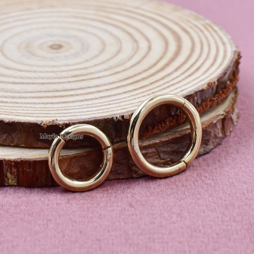 14k Yellow Gold Charm Clasp Lock, Jewelry Connector - Etsy