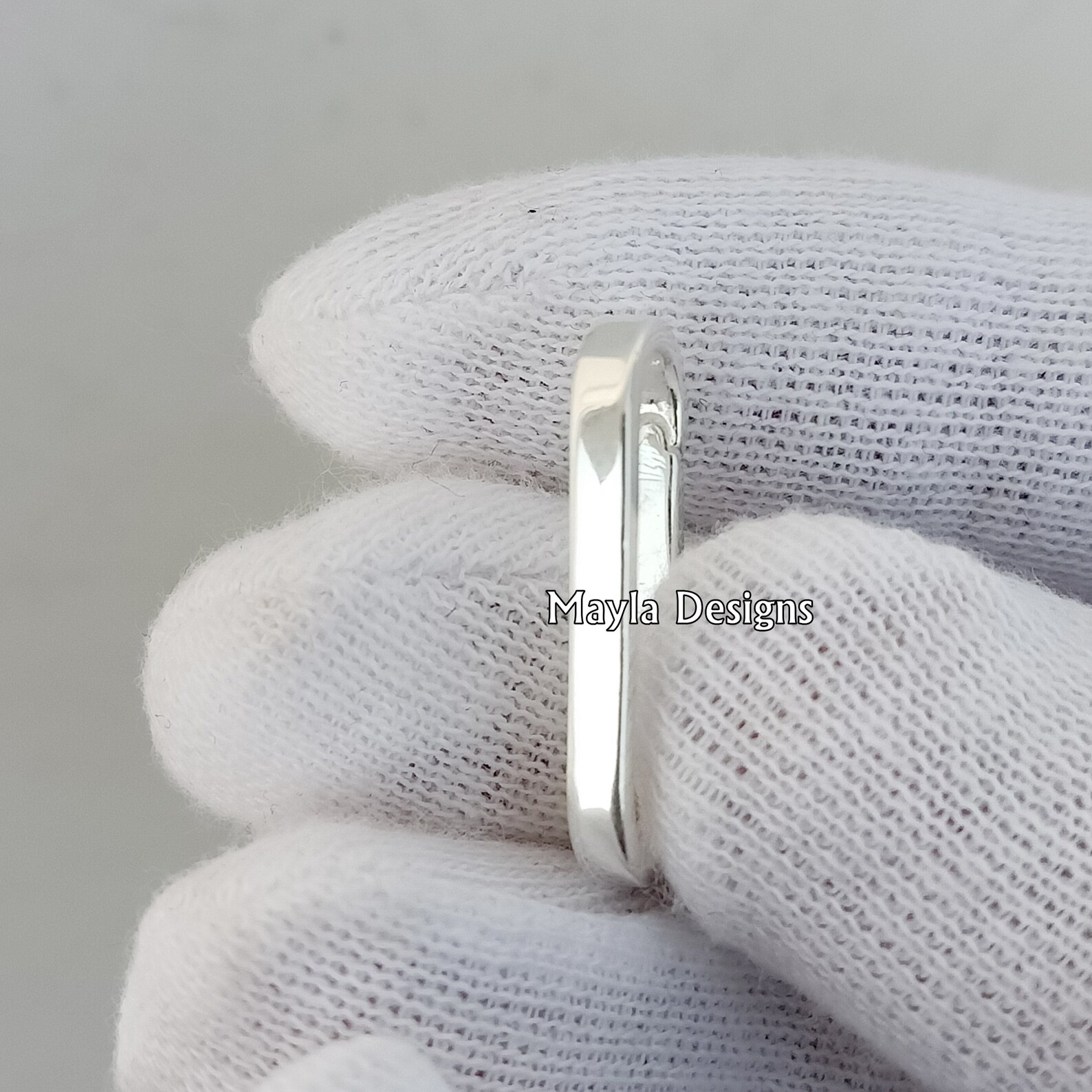 925 Silver Link Snap Lock Plain Link Clasp Lock Silver Push - Etsy