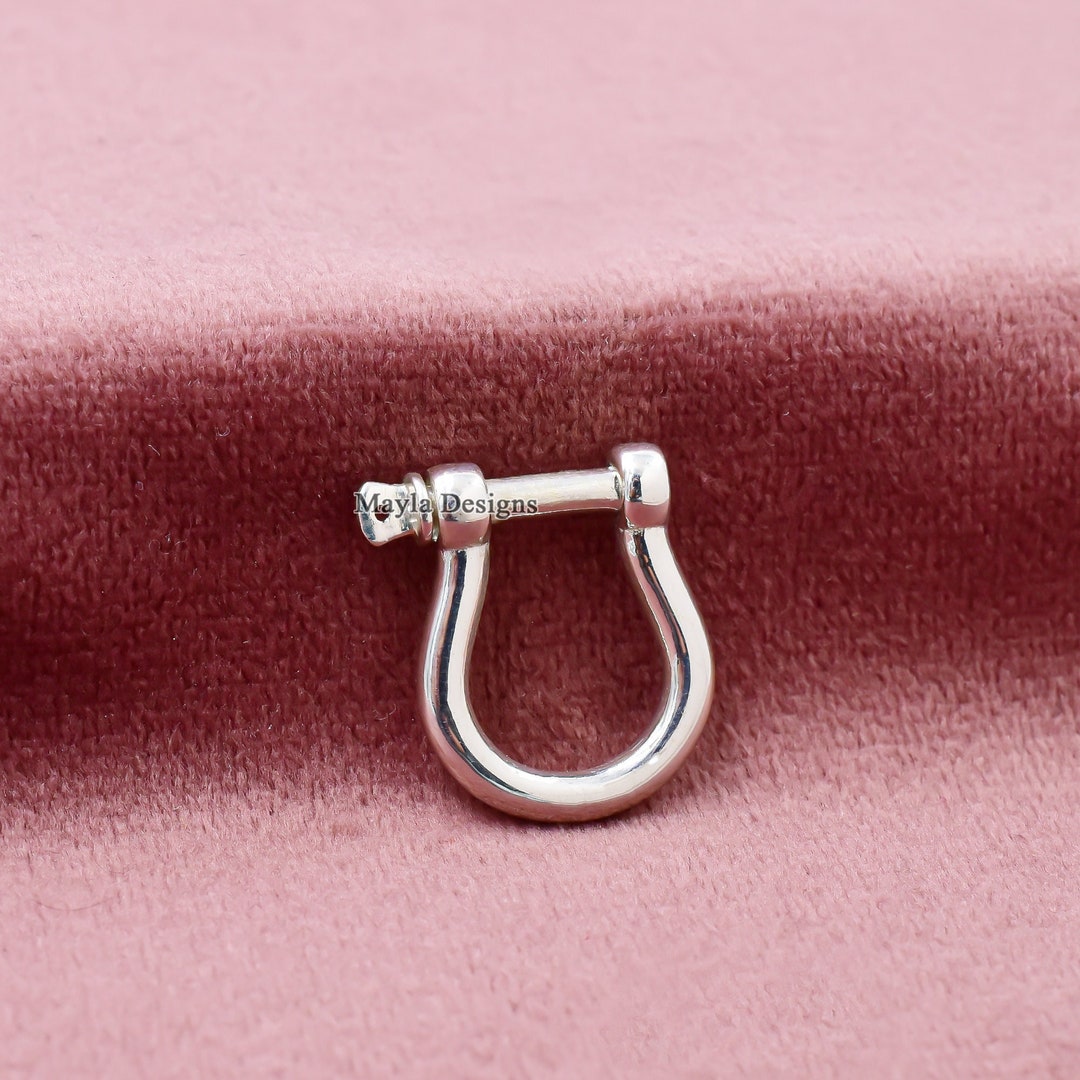 Natural Silver Plated Shackle Lock Screw Anchor Shackle Connector Lock ...