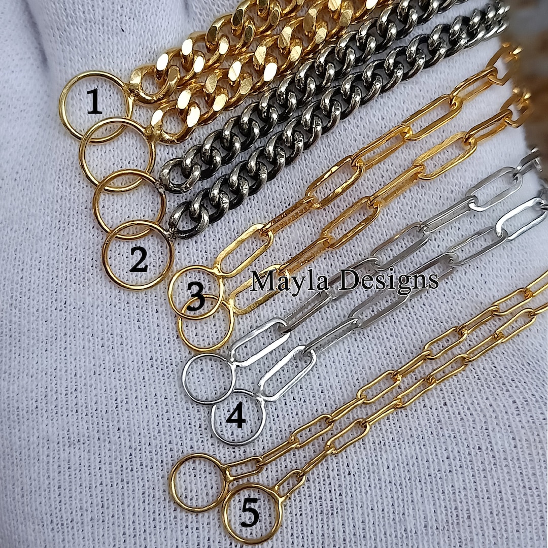 Carabiner Necklace Jewelry, Link Bar Carabiner Lock Chain, 925 Silver ...