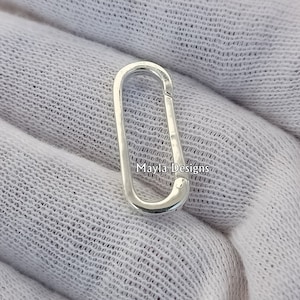 925 Silver Link Snap Lock, Plain Link Clasp Lock, Silver Push Lock, 925 ...