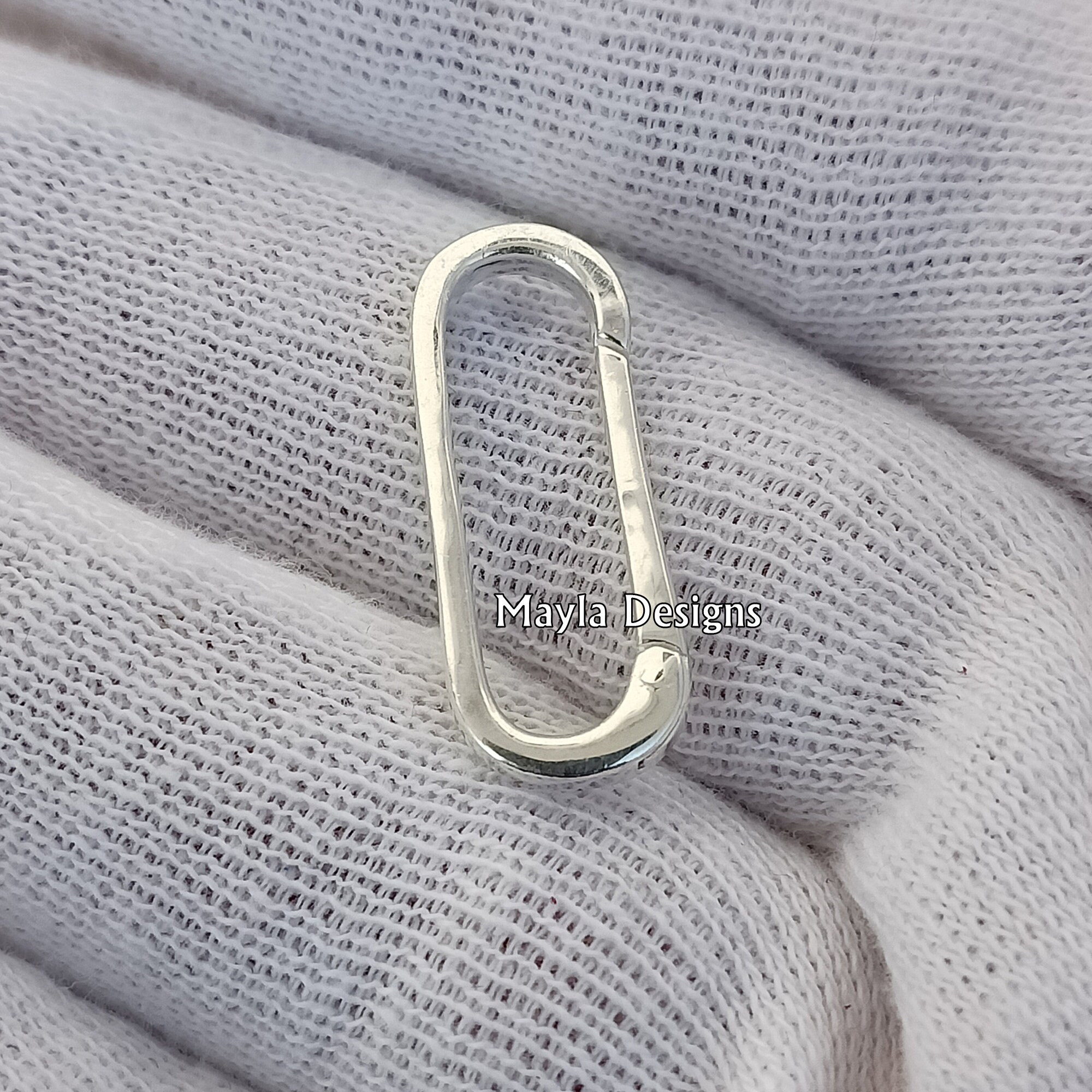 925 Silver Link Snap Lock Plain Link Clasp Lock Silver Push - Etsy