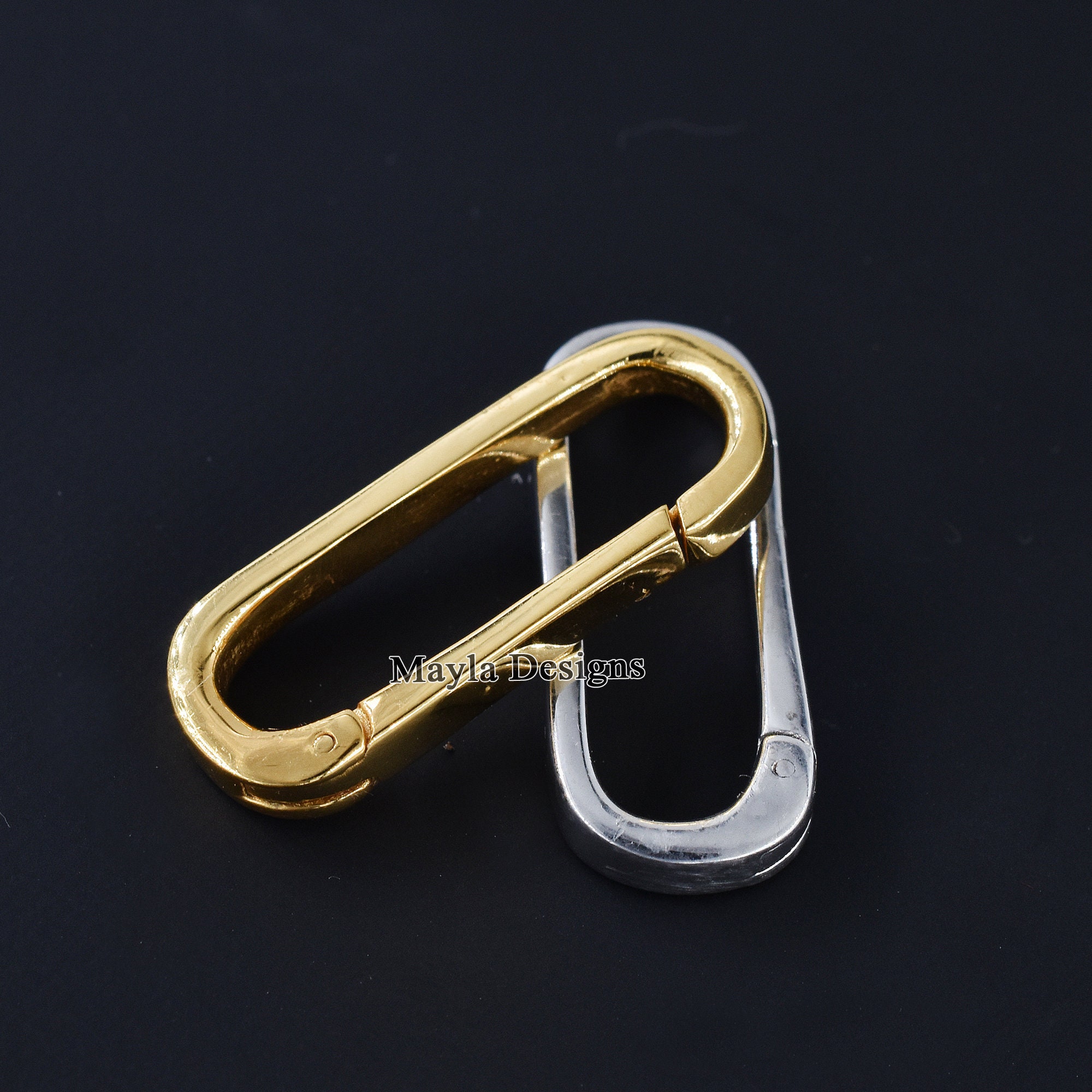 925 Silver Link Snap Lock Plain Link Clasp Lock Silver Push - Etsy