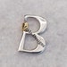 Letter B Alphabet Carabiner Lock, 925 Silver Carabiner Letter Lock ...