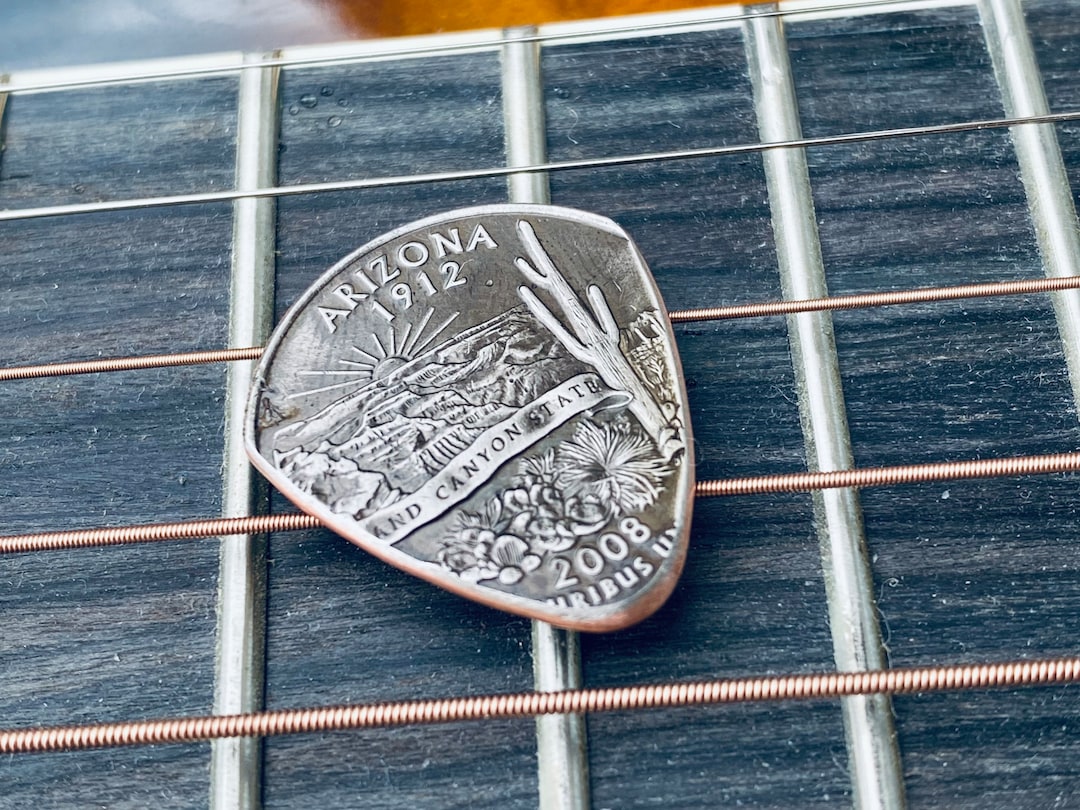 USA State Quarter 25 Cents Coin Guitar Pick Plectrum Plectron Makes a ...