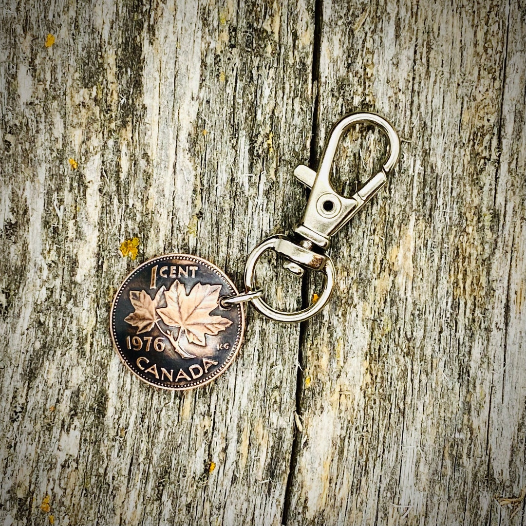 Canadian Penny (1 Cent) Novelty Coin Keychain - Etsy