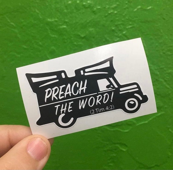Vintage Jw Sound Car Preach the word stickers | Etsy