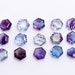 Natural Fluorite Hexagon Gemstone, Faceted Loose Crystal for Jewelry ...