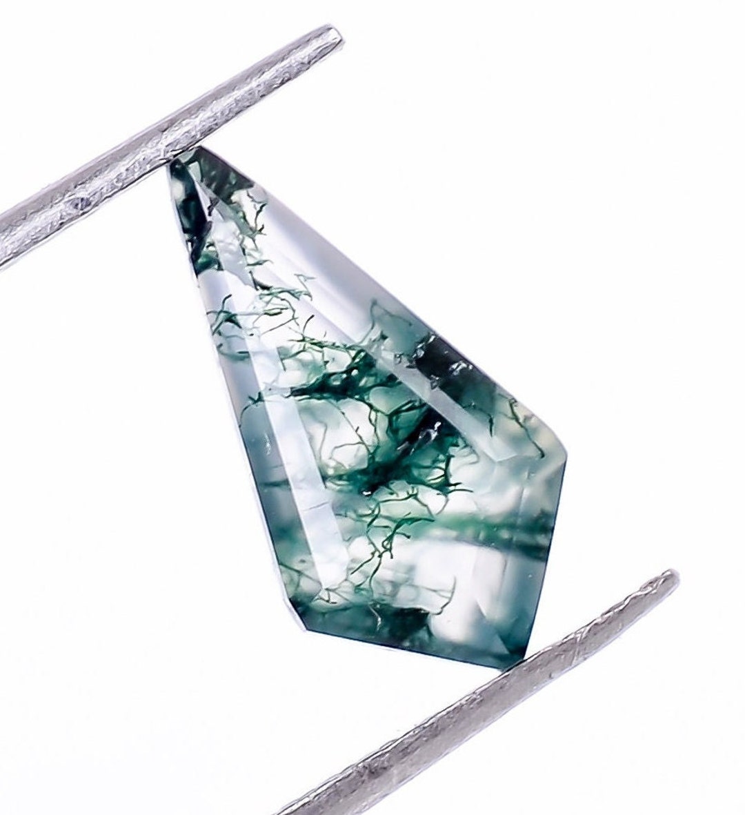 Moss Agate Kite Shape Gemstone, Faceted Loose Gemstone for Jewelry ...