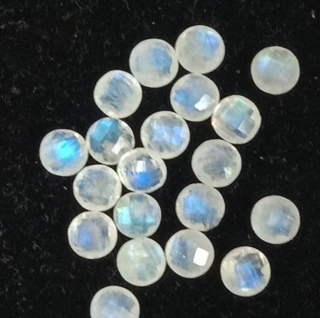 100% Natural Rainbow Moonstone Round Briolette, Loose Gemstone for ...