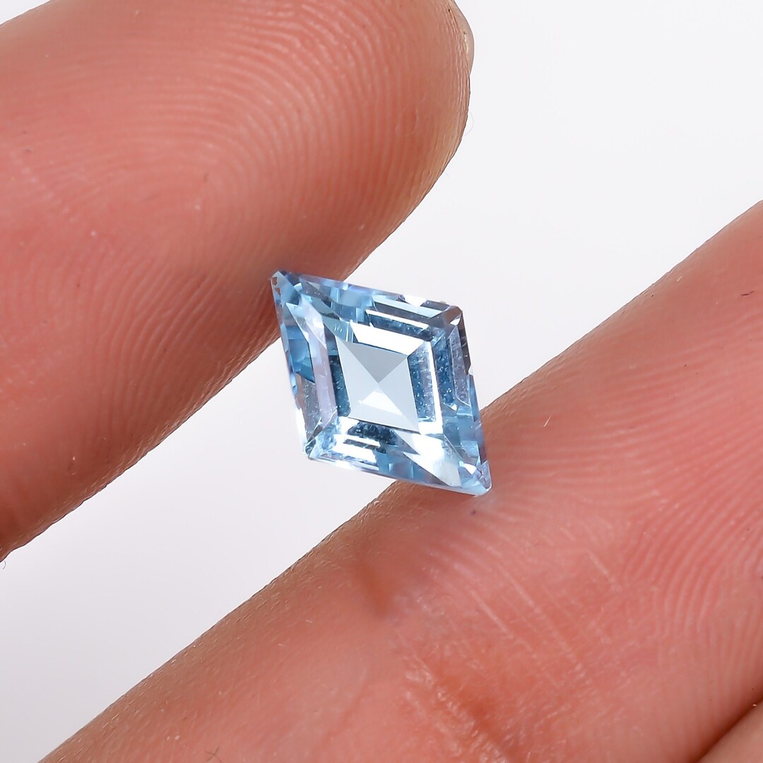 Natural Sky Blue Topaz Kite Shape Faceted Cut, Blue Topaz Loose ...