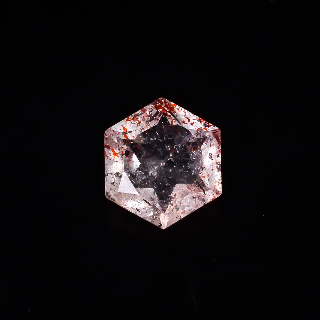Natural Super Seven Quartz Hexagon Brilliant Cut, Lepidocrocite Quartz ...