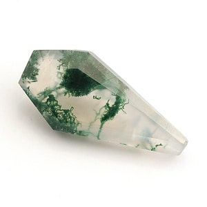 Tree Moss Agate Shield Shape Gemstone, Natural Faceted Loose Gemstones for Jewelry Making ...