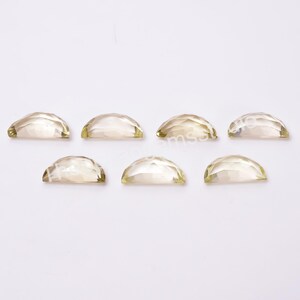 100% Natural Lemon Half Moon Shape Gemstone, Lemon Quartz D Shape ...