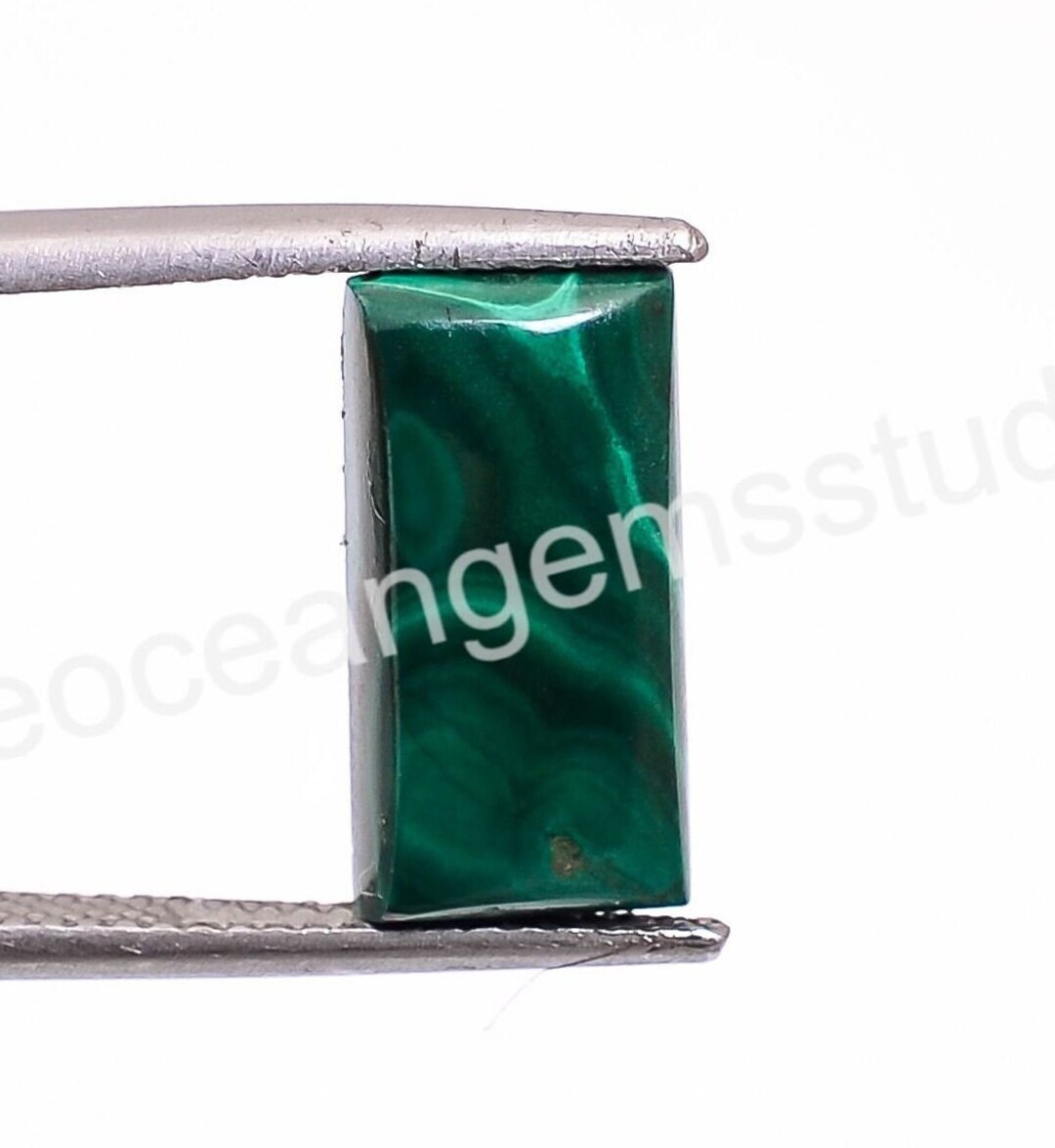 Natural Malachite Rectangle Cabochon: Green Gemstone (14X7X3 Mm) - Etsy