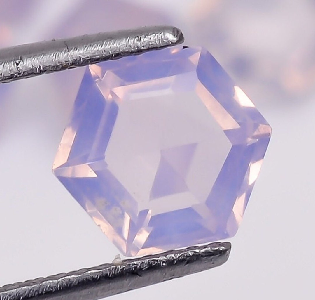 Natural Lavender Quartz Hexagon Shape Faceted Loose Gemstones ...