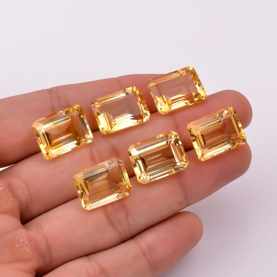 Natural Citrine Quartz Octagon Shape, Golden Citrine Loose Gemstone for ...
