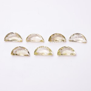 100% Natural Lemon Half Moon Shape Gemstone, Lemon Quartz D Shape ...
