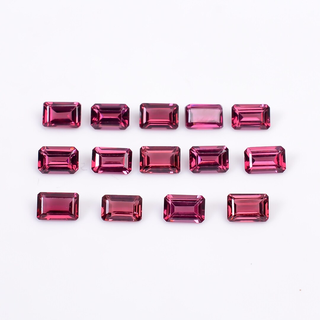 Natural Pink Rhodolite Octagon Shape, Rhodolite Loose Gemstone for ...