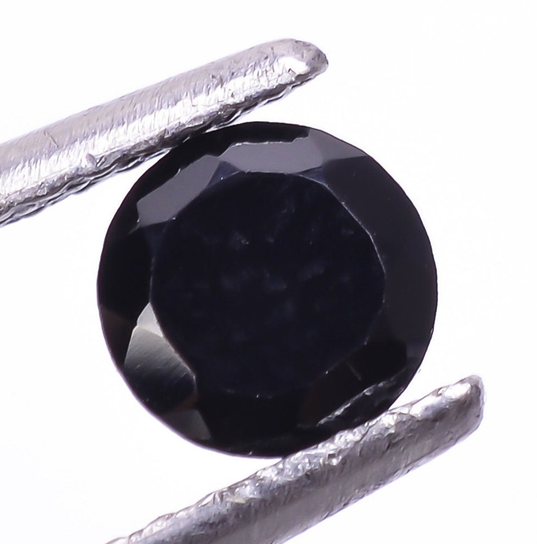 Black Spinel Natural Round Shape Brilliant Cut, Natural Loose Gemstone ...