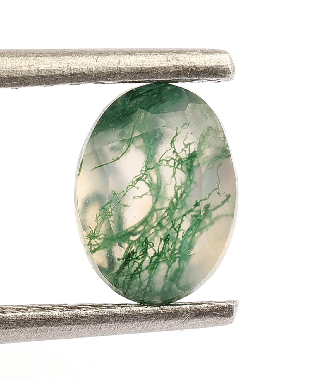 Moss Agate Oval Shape Brilliant Cut, Natural Agate Moss Loose Gemstone ...