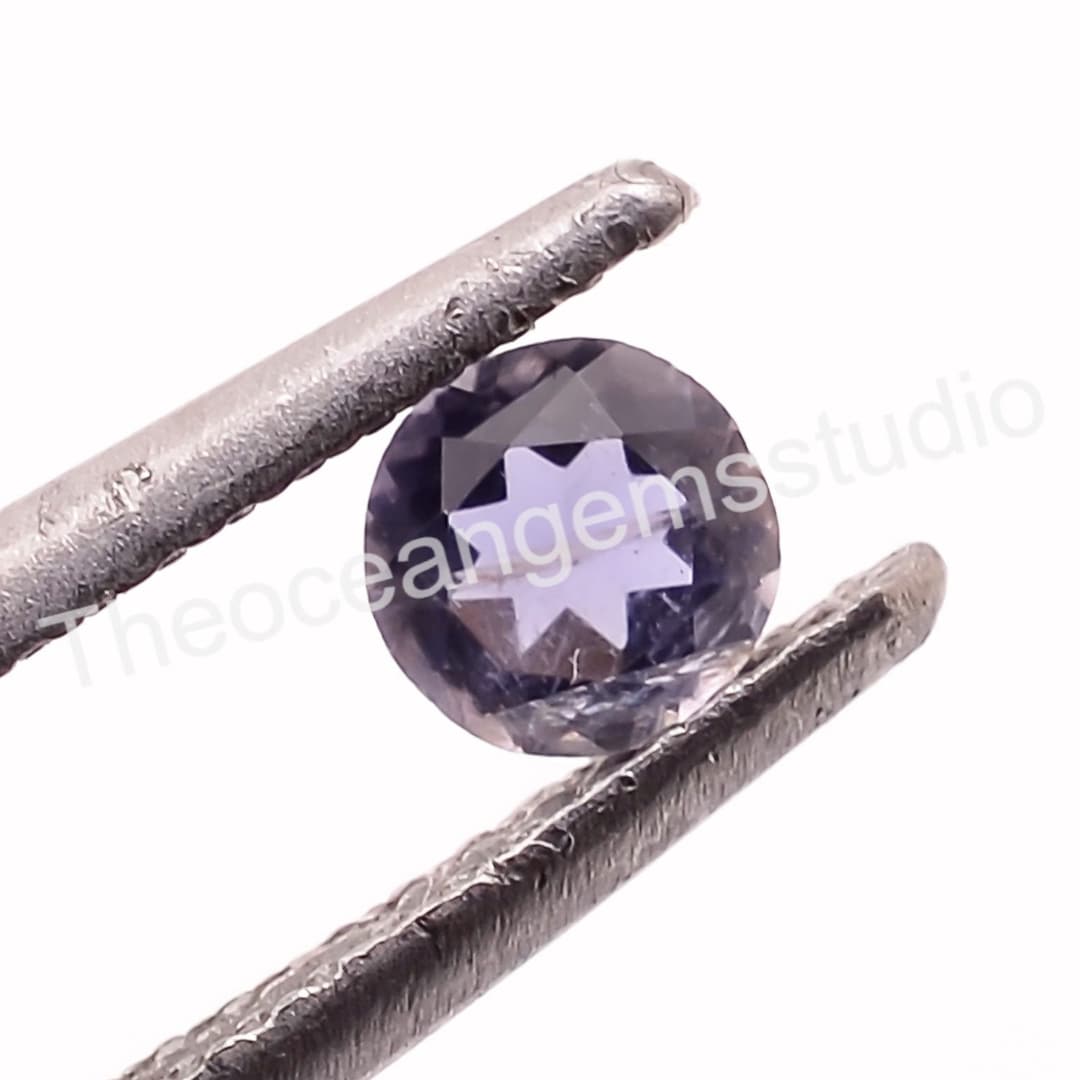 Nice Quality Iolite Round Shape Stone, Brilliant Cut Natural Loose ...