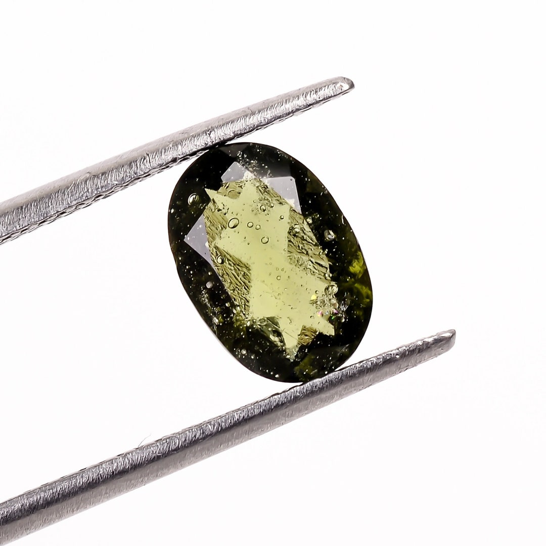 Genuine Czech Meteorite Moldavite Quartz, Real Moldavite Oval Shape ...