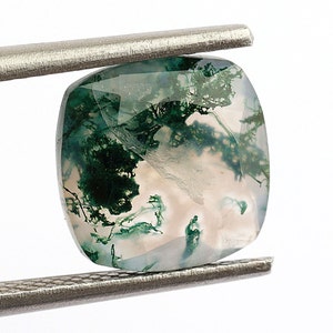 Natural Moss Agate Cushion Gemstone for Jewelry Making (9x9 Mm) - Etsy
