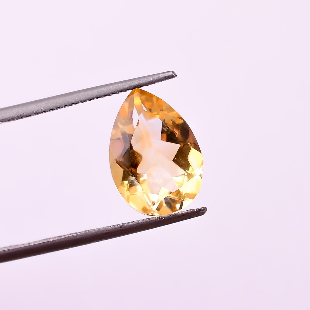 Nice Quality Citrine Pear Shape Faceted, Citrine Loose Gemstone for ...