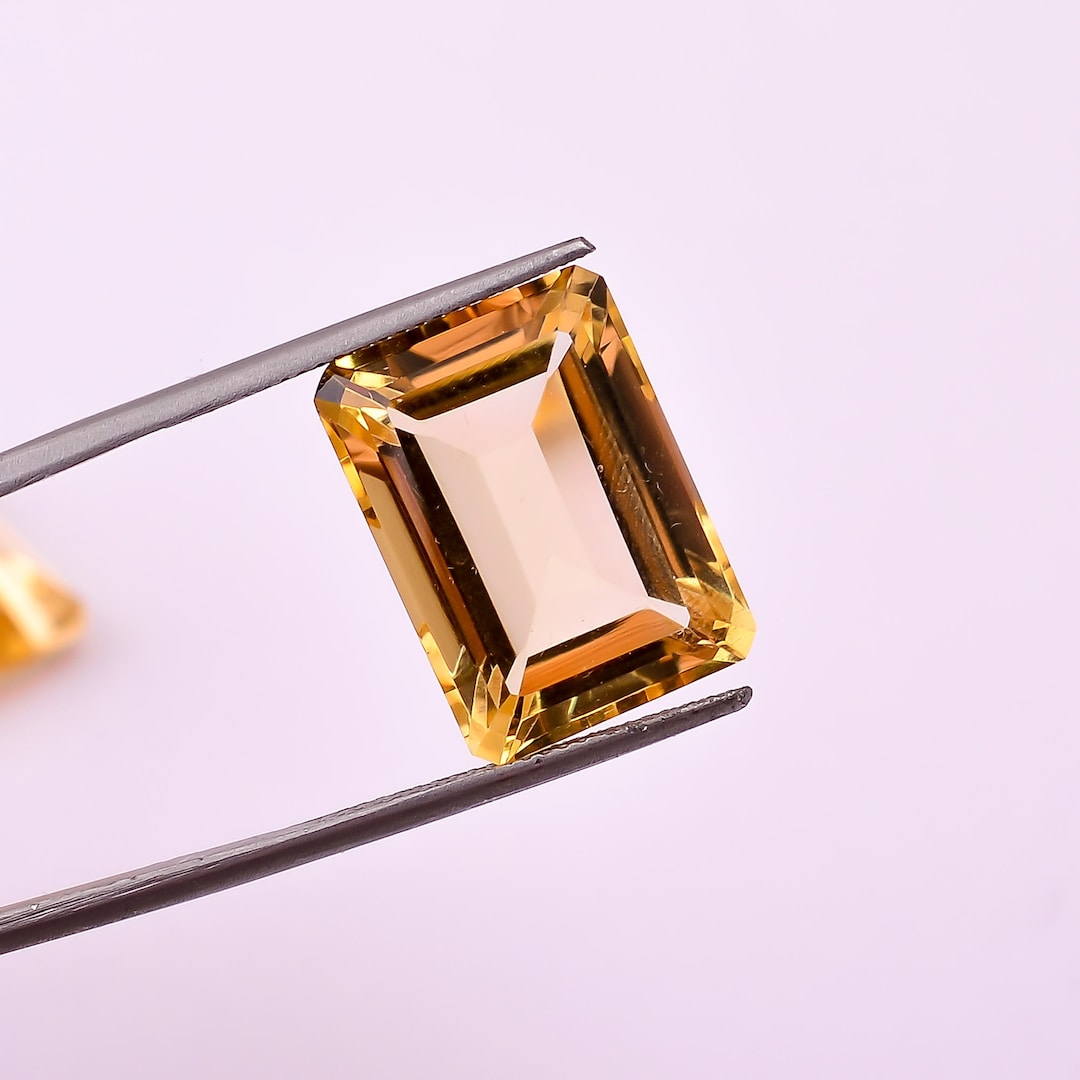 Natural Citrine Octagon Shape Loose Gemstone Calibrated - Etsy UK