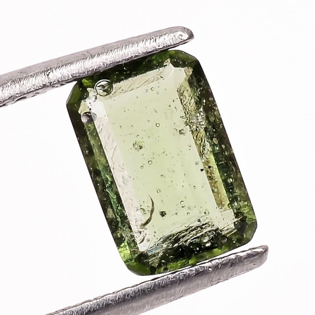 Moldavite Octagon Natural Gemstone, Moldavite Genuine Moldavite ...