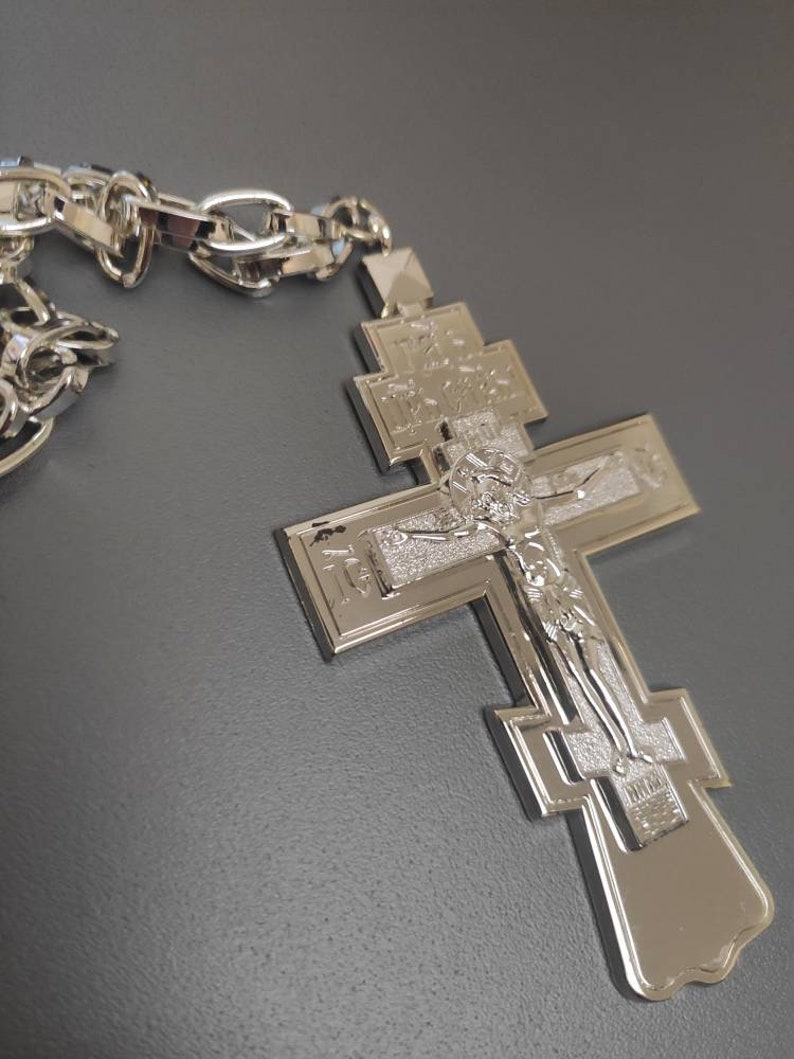 Orthodox Priest Pectoral Cross Necklace: Church Brass Pendant - Etsy