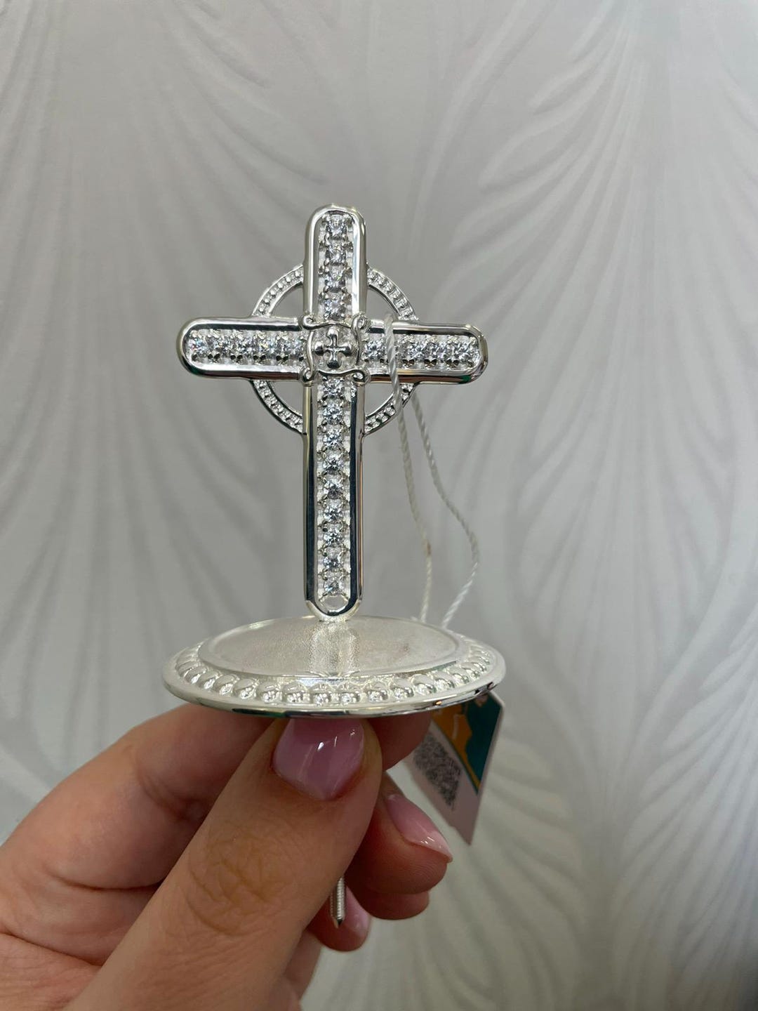 Brass Miter Cross With Gilded Inserts, Cross for Bishops Mitra, Cross ...