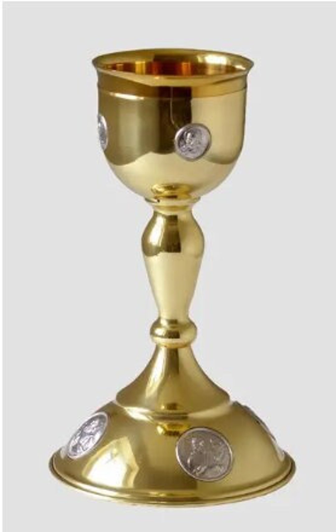 Small Orthodox Eucharistic Cup, Gold Plated Brass Cup 0,3L, Holy ...