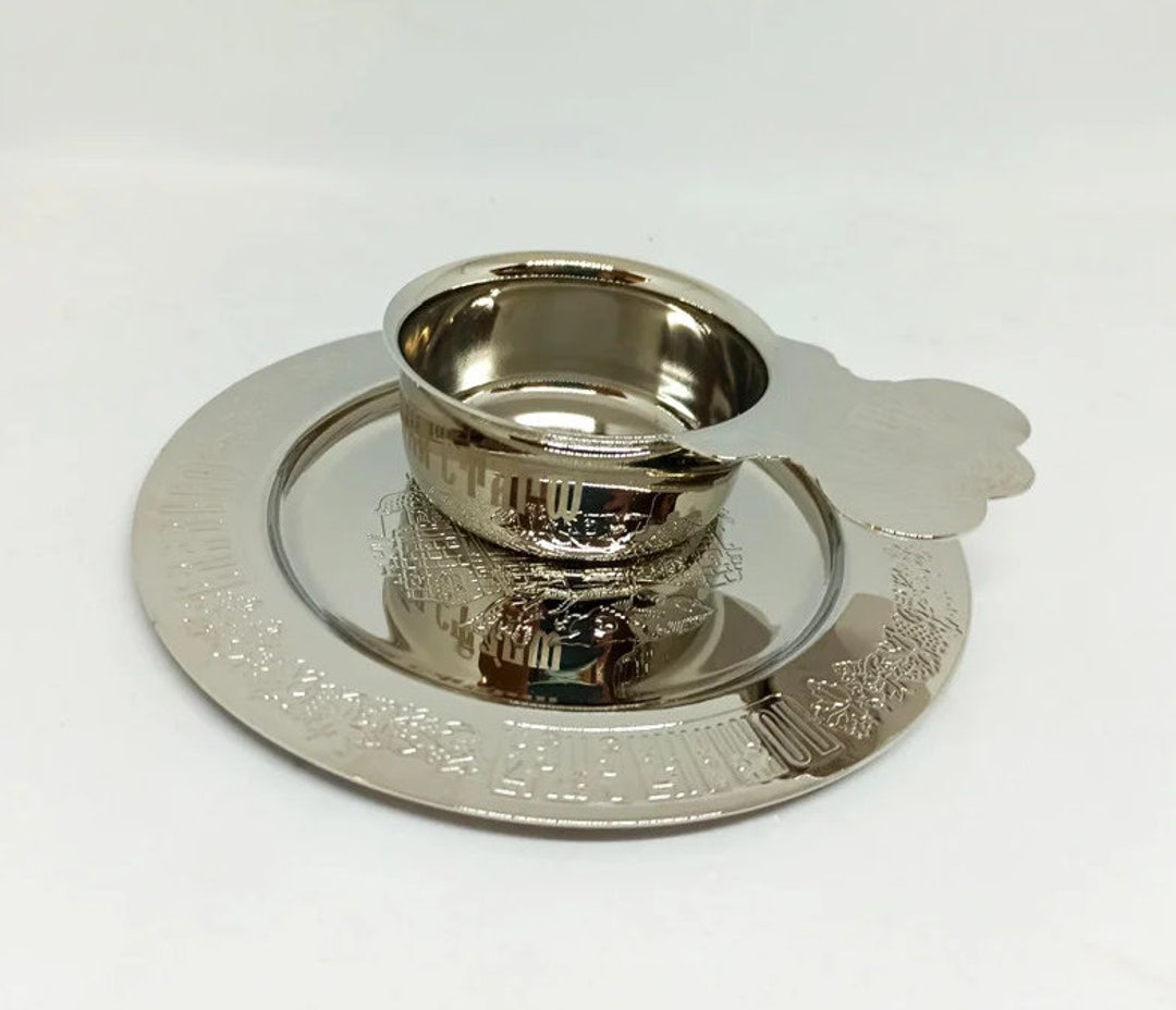 Orthodox Eucharistic Set Nickel Plate With Jug in Silver - Etsy