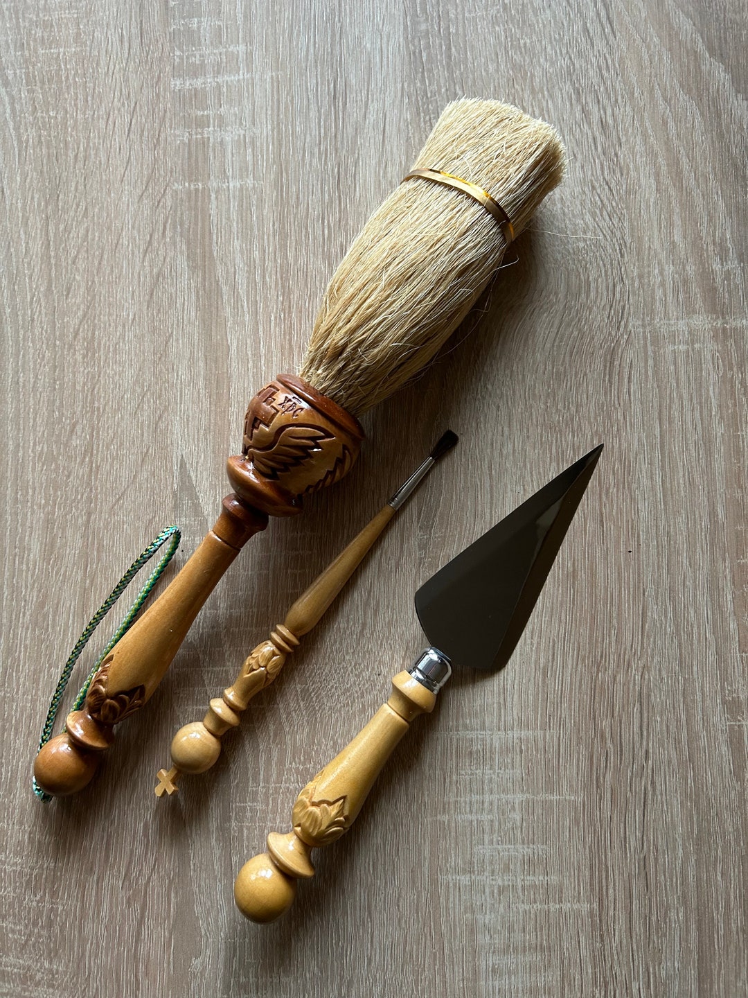 Liturgical Set: Steel Spear, Portable Aspergillum & Anointing Brush - Etsy